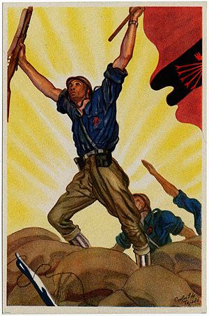 Propaganda-Postkarten aus der Ära der Weltkriege